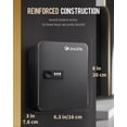 20-digit combination lock resettable black digital security storage box ...