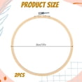 2 Pack 7.87'' Wooden Embroidery Hoops, 20CM Beech Wood Circle Hoop Ring ...