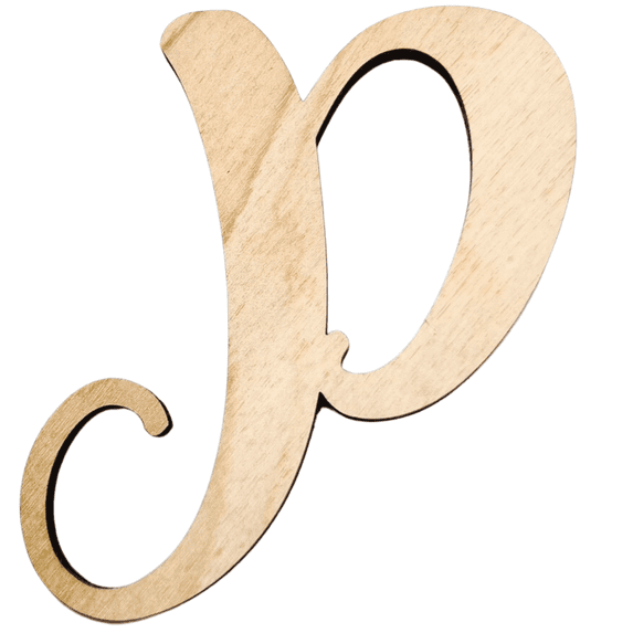 10" Tall BIRCH Wood Letter P | 1/4" Thick | Wood Craft Letter ...