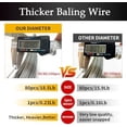 Baling Wire 14 Gauge 14 Ft 80PCS,Baler Wire Ties Galvanized Steel High ...
