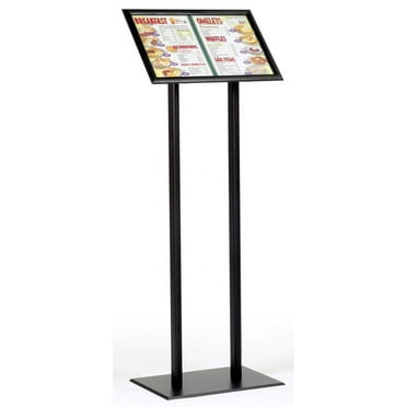 M&T Displays Free Standing Display Stand with 1 x (11X17) snap Frame in ...