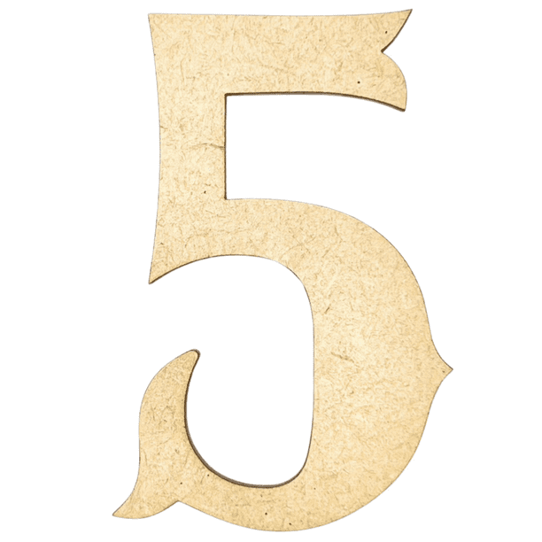 Krafty Supply 5" Tall MDF Letter 5 |1/4" Thick | Western Railroad ...