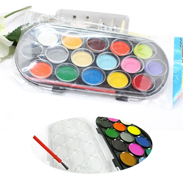 Paint Brush Paint Box Kids Professional Solid 16 Colors Sketch Water ...
