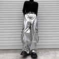 oqasdz Pants for Men Elastic Waist High Shine Metallic Performance ...