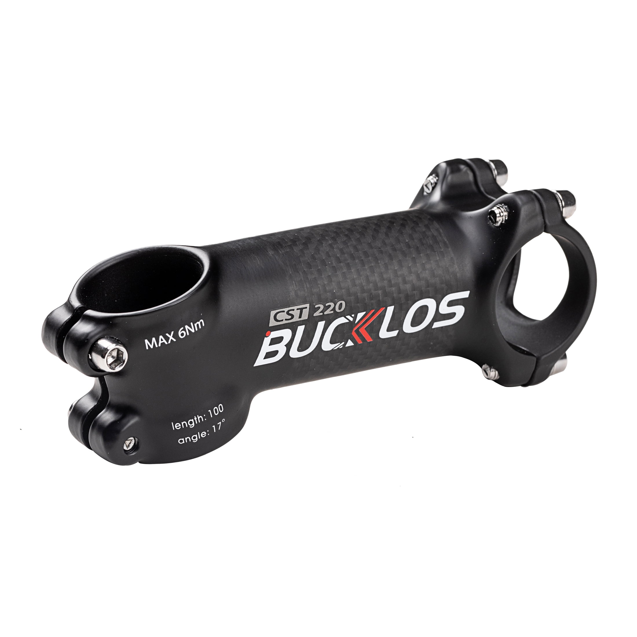 BUCKLOS Carbon+Aluminum 6/17 Degree Bike Stem 60-120mm Bicycle Stem ...