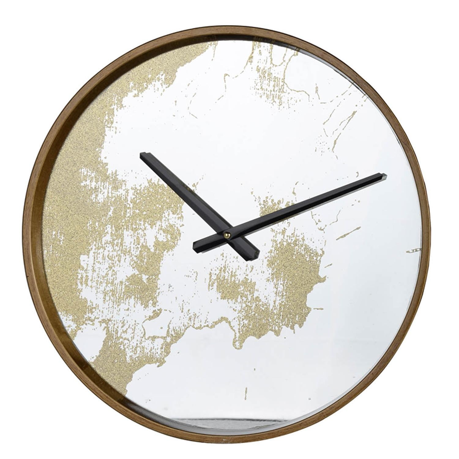 Gold Dust 14" Modern Round Wall Clock - Walmart.com