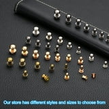 4mm Studs for Clothing, 50 Sets Studs and Spikes Leather Rivets Screw ...