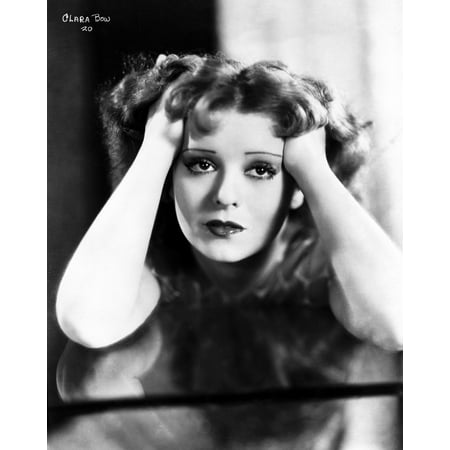 Clara Bow Head Leaning on Hand Close Up Classic Portrait Photo Print (8 ...