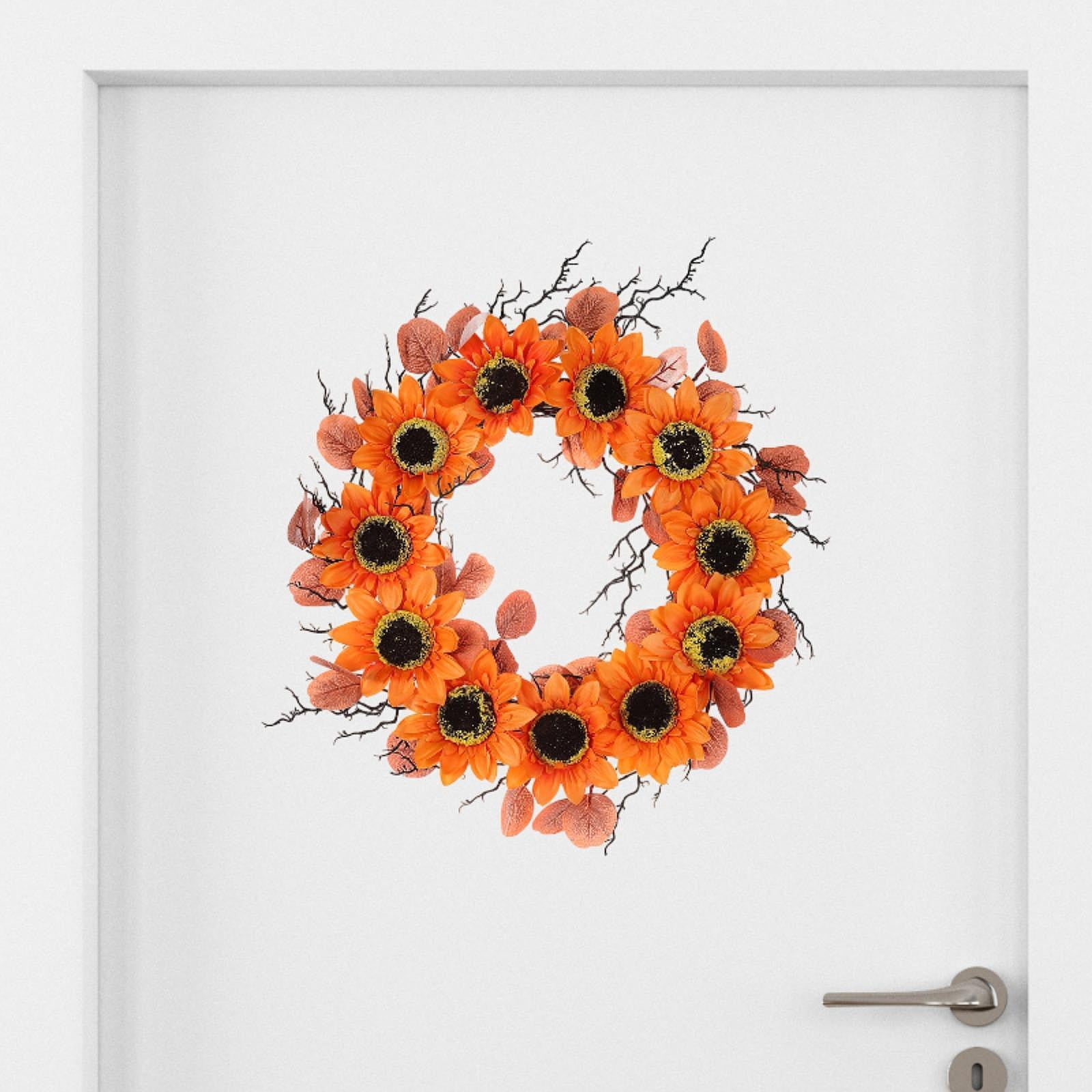 Corona de girasol Slik Flower Wreath 45 cm Centro de mesa decorativo ...