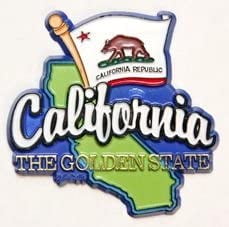 California State Map-Flag Fridge Collectible Souvenir Magnet - Walmart.com