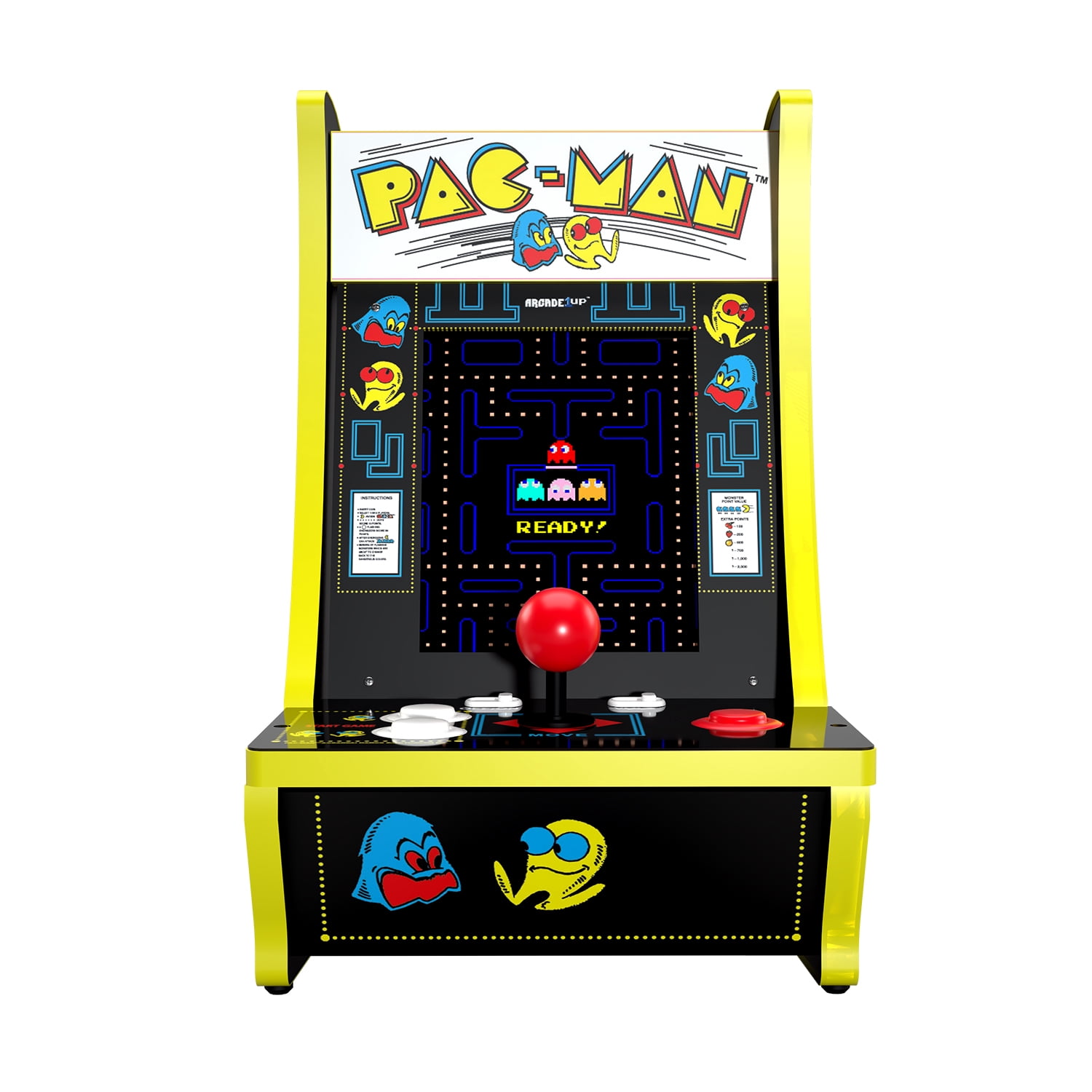 Arcade 1UP Pacman 5 in 1 Countercade Retro Video Game Cabinet - Walmart.com