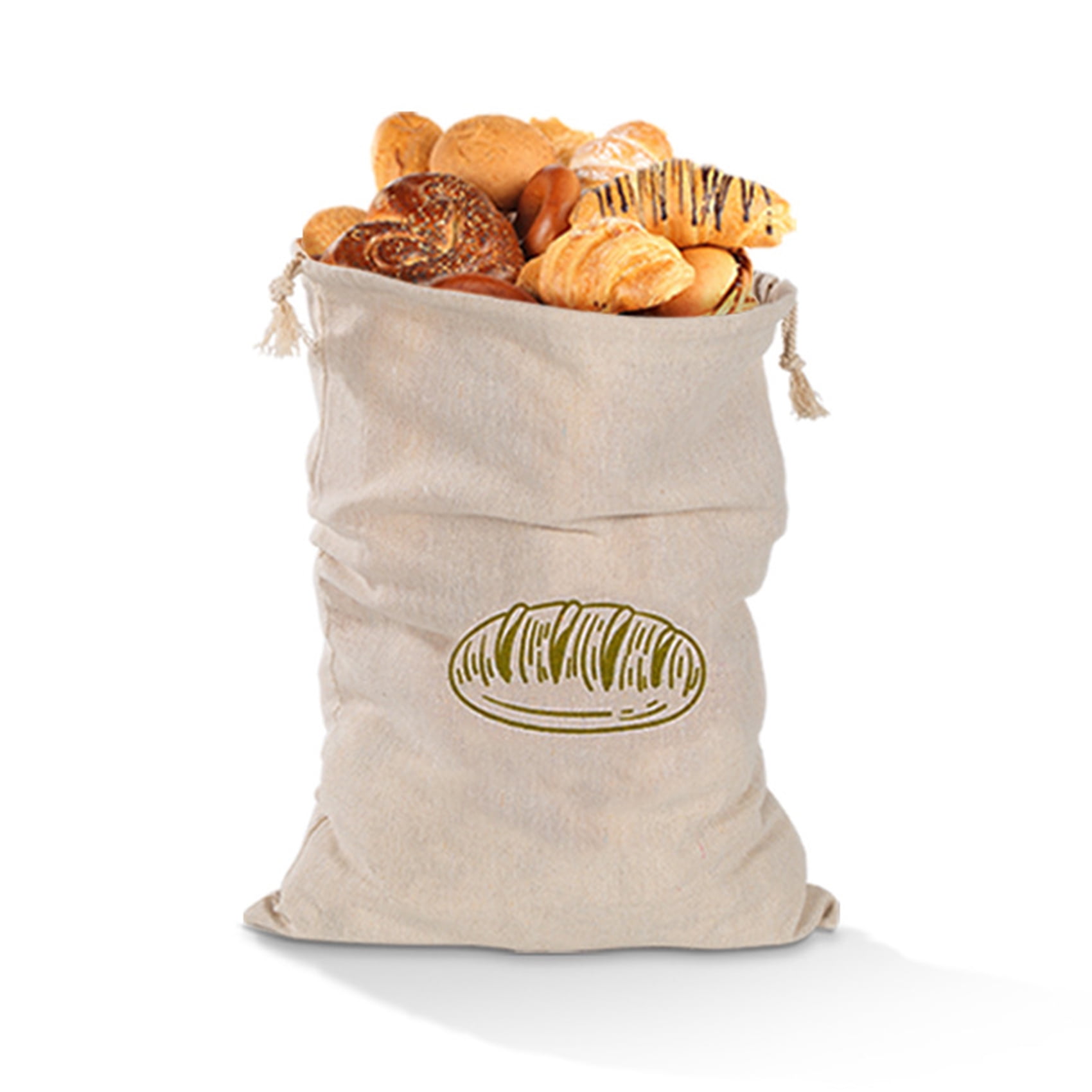Click here for Yeacher Linen Bread Bags Natural Reusable Drawstri... prices