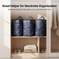 4 Pcs Large Clothes Storage Bags, 105 L Moving Bag with Blue Fish Print ...