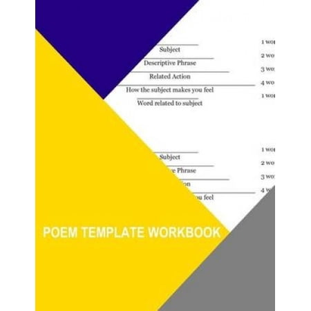 Poem Template Workbook: Didactic Cinquain | Walmart Canada