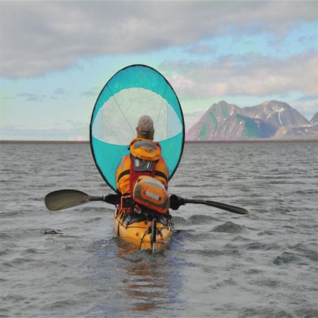 Foldable PVC Kayak Wind Sail Portable Boat Fishing Canoe Surfboard ...