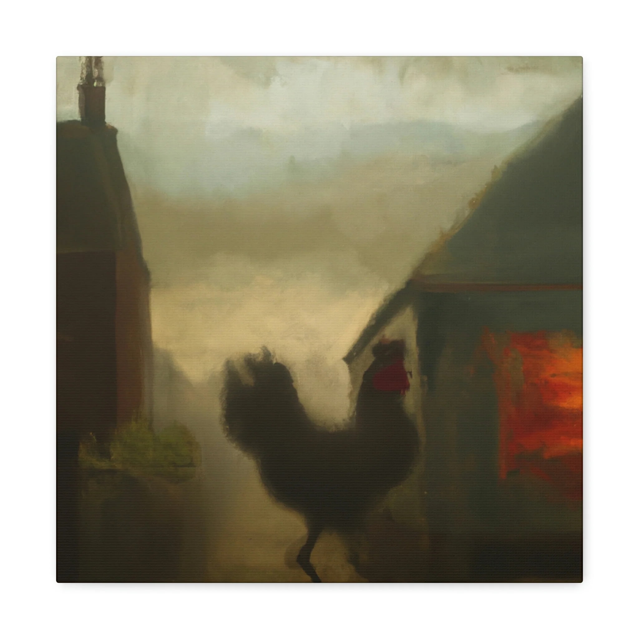 Surreal Rooster Mural - Canvas - Walmart.com