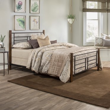 Coaster Kyan Twin Bed, Metal and Cappuccino Wood - Walmart.com