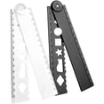 2Pcs Folding Ruler with Hollowed Geometric Templates Plastic Drawing ...