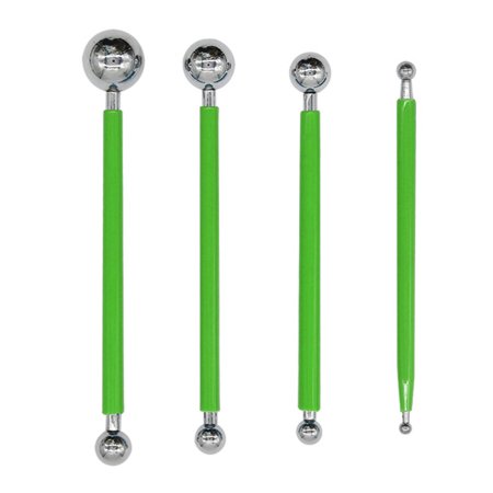 4pcs Embossing Polymer Clay Tool Portable Stainless Steel Ball Sticks ...