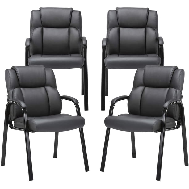 CLATINA Waiting Room Guest Chair with Padded Arm Rest Leather Guest ...