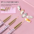 LAZIOEGR 31‑Piece Nail Art Brush Set – Liner Pens, Glitter Rods ...