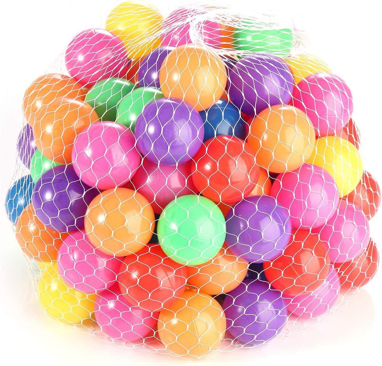 100 Pack Pit Balls Plastic Macaron Ocean Balls Kids Toy Balls for 1-3 ...