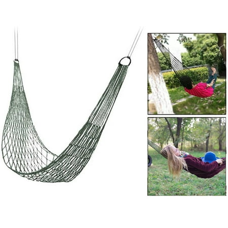 Portable Nylon Hammock Large Mesh Net Sleeping Bed Outdoor Garden ...