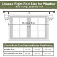 72-144 Inches Curtain Rods for Window, 1 Inch Diameter Drapery Rod with ...