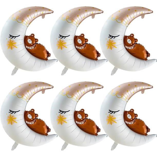 Moon Bear Balloons 6 Pcs Foil Helium Moon Bear Shaped Animal Party ...