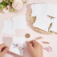 100Pcs Blank Paper Hair Clip Display Cards Rectangle White 9x8x0.03cm ...