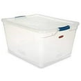Open Box Rubbermaid 30 Quart Plastic Storage Tote Container with Lid (6 ...