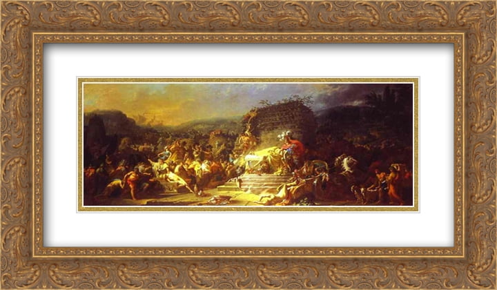 Jacques Louis David 2x Matted 24x14 Gold Ornate Framed Art Print 'The ...