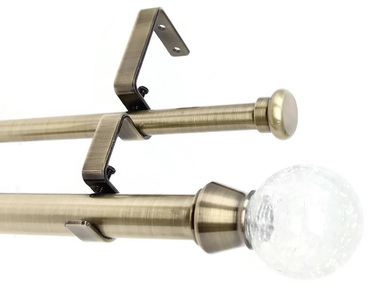 Urbanest Crackle Glass Flat Button 1" 5/8" Double Drapery Curtain ...