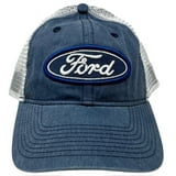Ford Men's Officially Licensed Embroidered Blue Vintage Wash Trucker ...