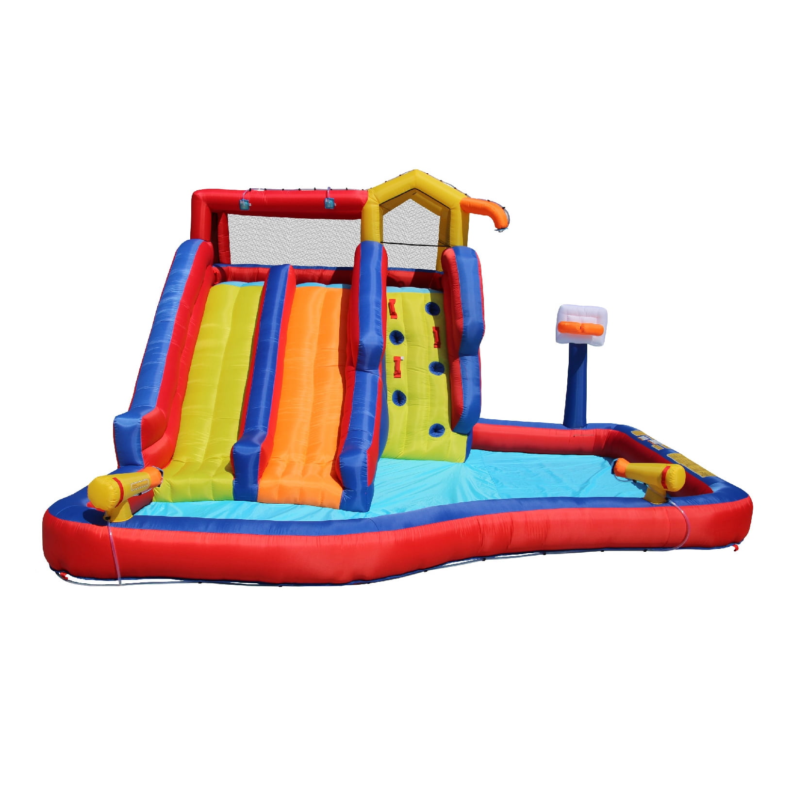 Banzai Twin Falls Kids Giant Outdoor Inflatable Water Slide Splash Park ...
