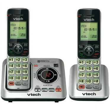 VTech CS6949-2 DECT 6.0 Expandable Cordless Phone with Answering System ...