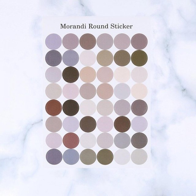 Morandi Color Stickers Color Decorative Dot Stickers Pocket Peripheral ...