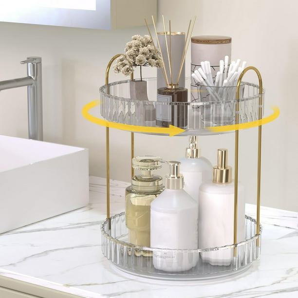 Perfume 2-Tier Rotate Bathroom Counter Organizer, Countertop Perfume ...