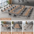 2-Pack Folding Conference Room Table with Wheels, Mobile Modular ...