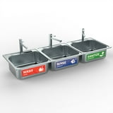 Assured Signs Wash Rinse Sanitize Stickers for 3 Compartment Sink ...