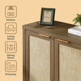 ARKANTOS Rattan Sideboard Buffet Cabinet with Adjustable Shelf, Set of ...