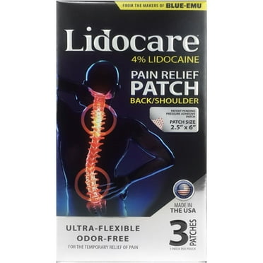 BLUE-EMU Lidocare Pain Relief Patch, Back and Shoulder, 3 ct - Walmart.com