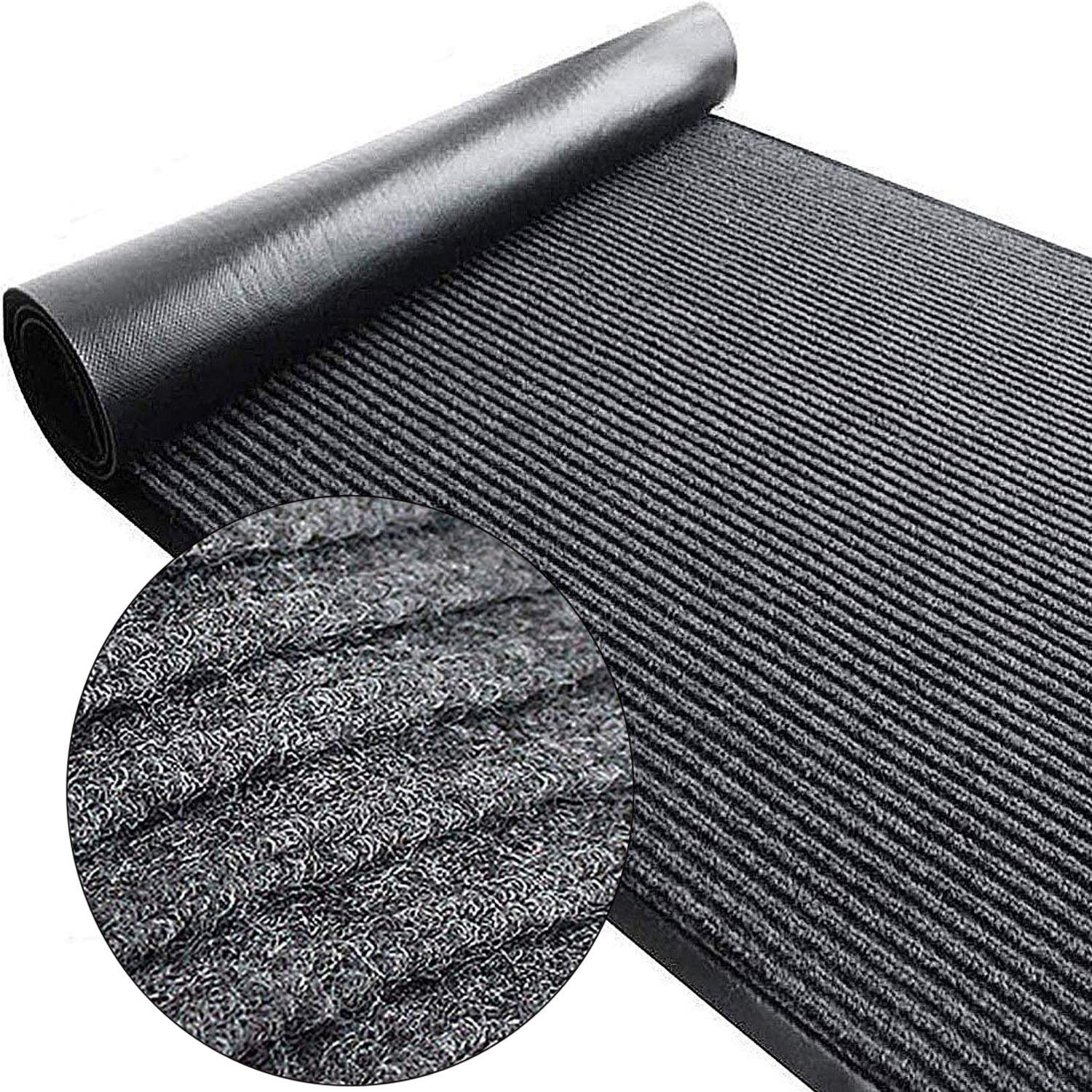 654S0034CH 3 ft. W x 4 ft. L Wipe-N-Walk Entrance Mat in Charcoal ...