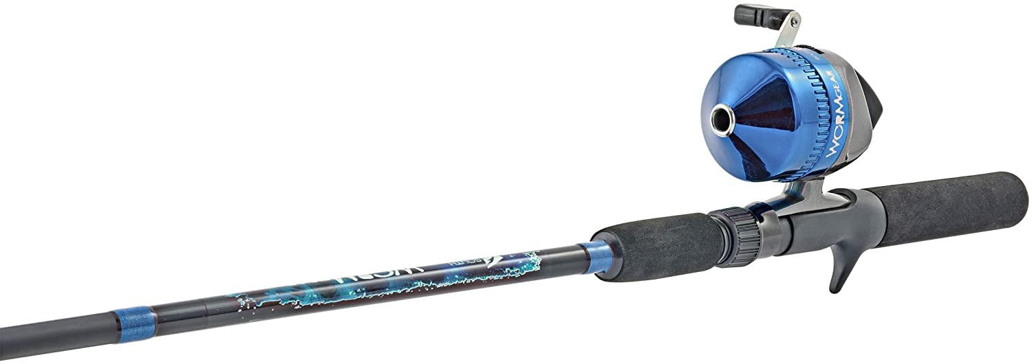 South Bend Worm Gear Fishing Rod and Spincast Reel Combo Orange, Blue ...