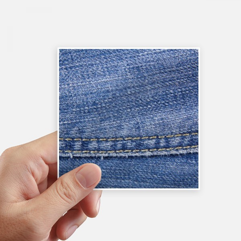 Denim Jean Cowboy Lining Textile Sticker Square Waterproof Stickers ...