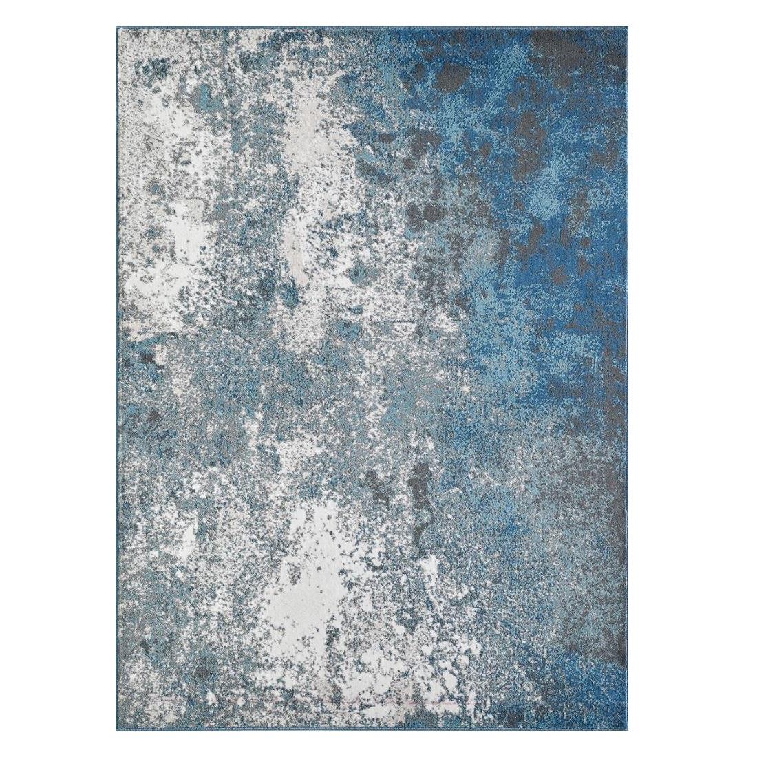 Luxe Weavers Abstract Blue 5x7 Area Rug Modern Stain Resistant Carpet ...