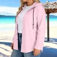biudgviw Women's Plus Size Button Down Shirts Casual Long Sleeve Hooded ...