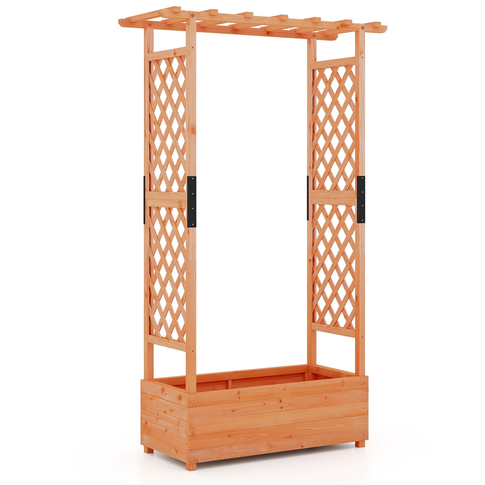 Click here for Topbuy 1pc Raised Garden Bed With Trellis  Wood El... prices