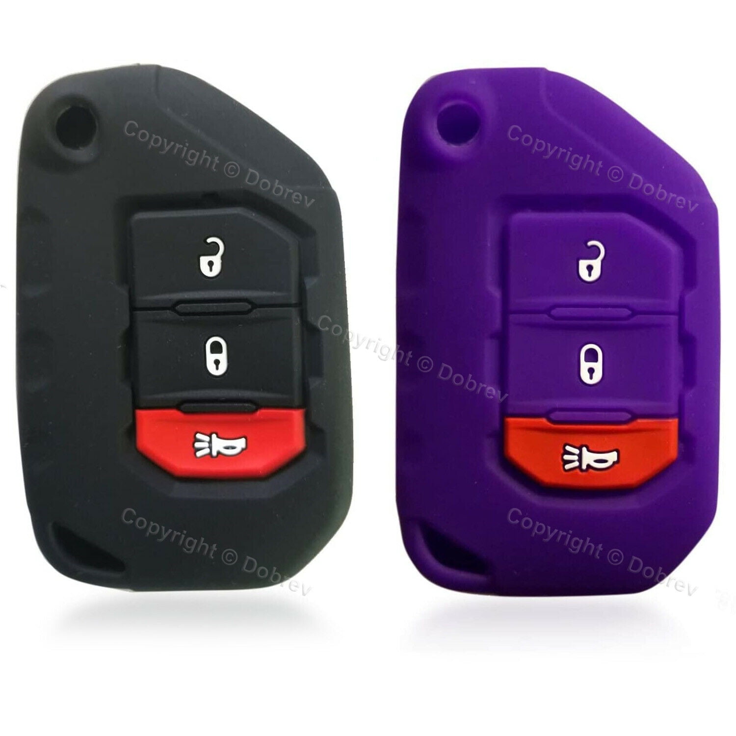 Silicone Case Fob Cover Entry Holder for Jeep Wrangler Gladiator 2020 ...