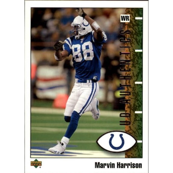 2002 UD Authentics #37 Marvin Harrison NFL Football Trading Card ...